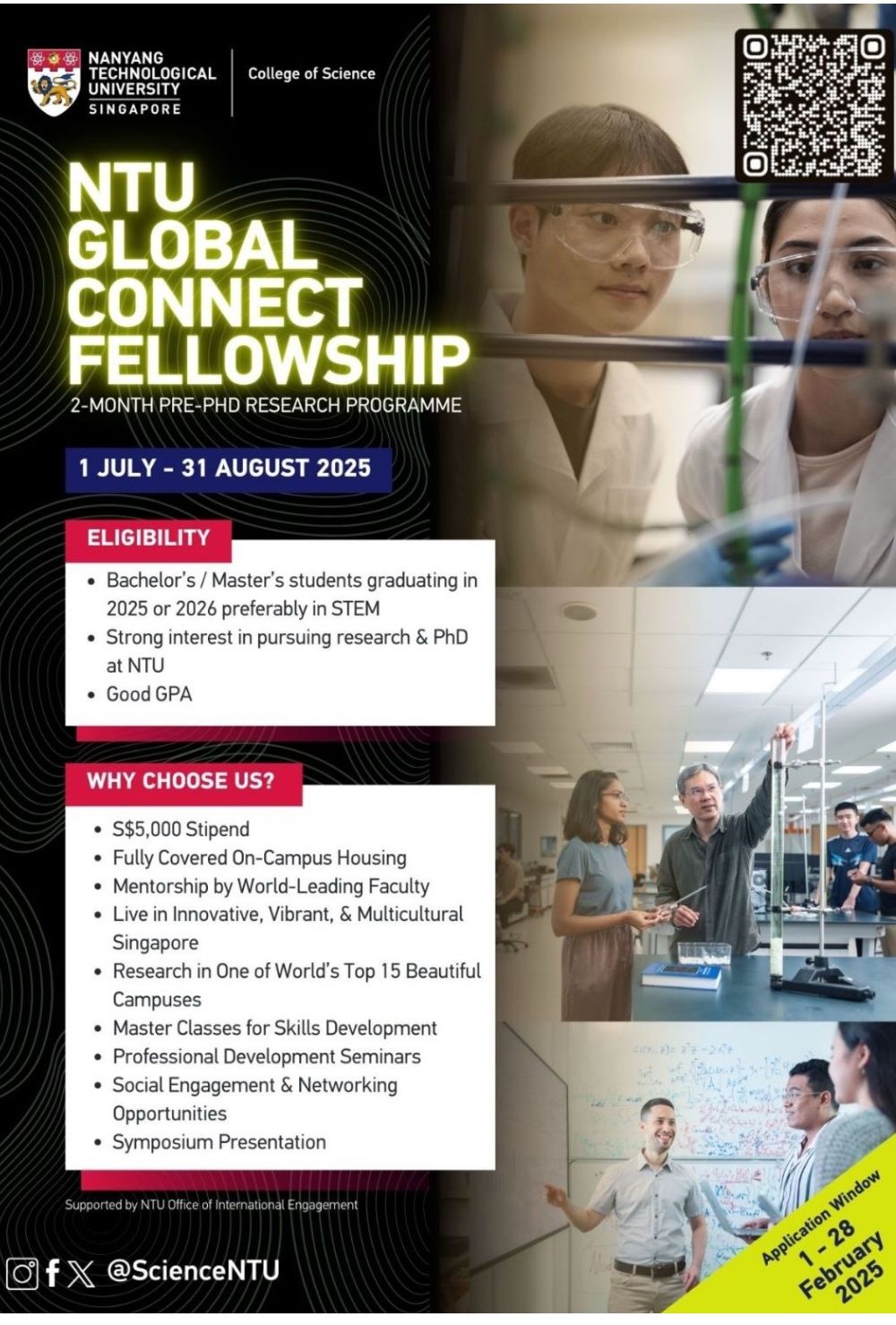 NTU Singapore Research Fellowship 2025