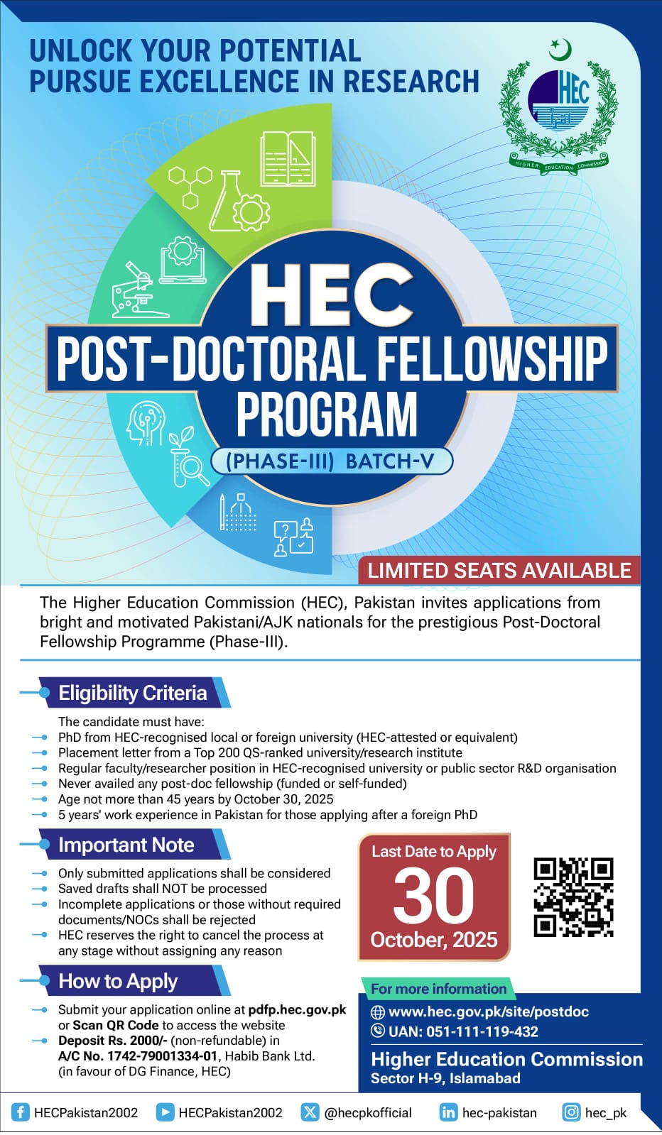 HEC Post-Doctoral Fellowship 2025: Apply Now